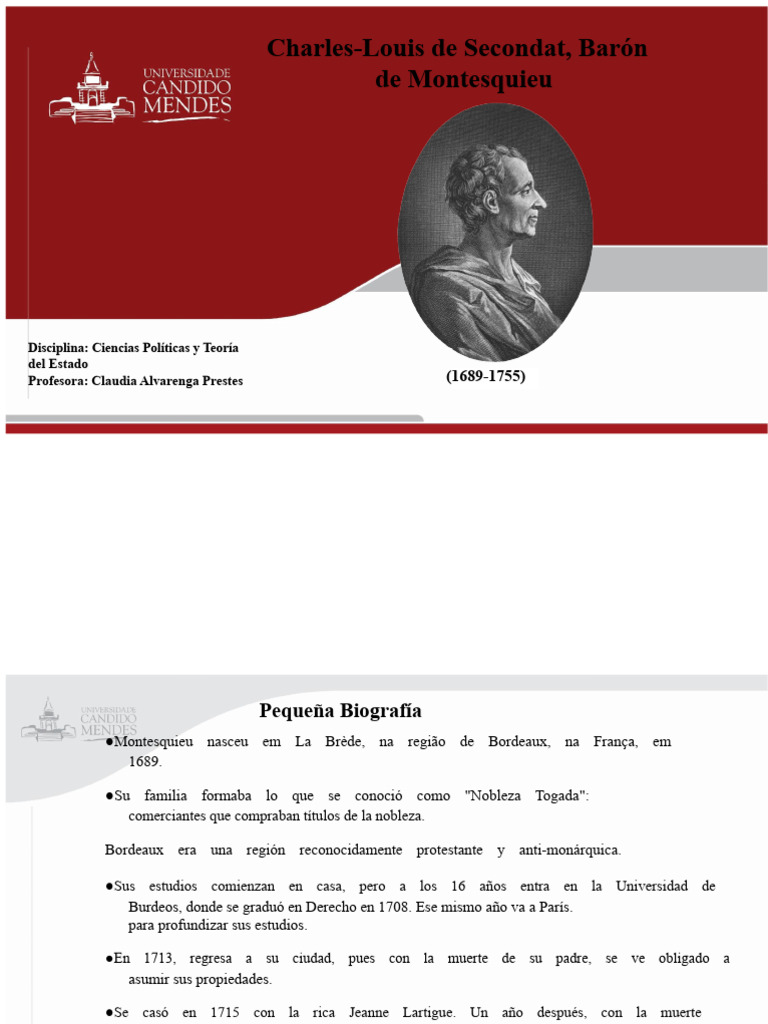 _Montesquieu powerpoint | PDF | Montesquieu | Separación de poderes