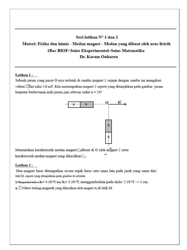 Latihan Medan Magnet dalam Fisika dan Kimia | PDF