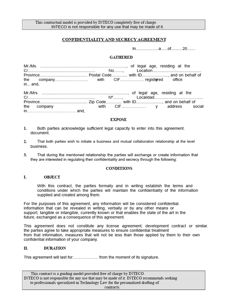 Confidentiality and Secrecy Agreement | PDF | Civil Law (Common Law ...