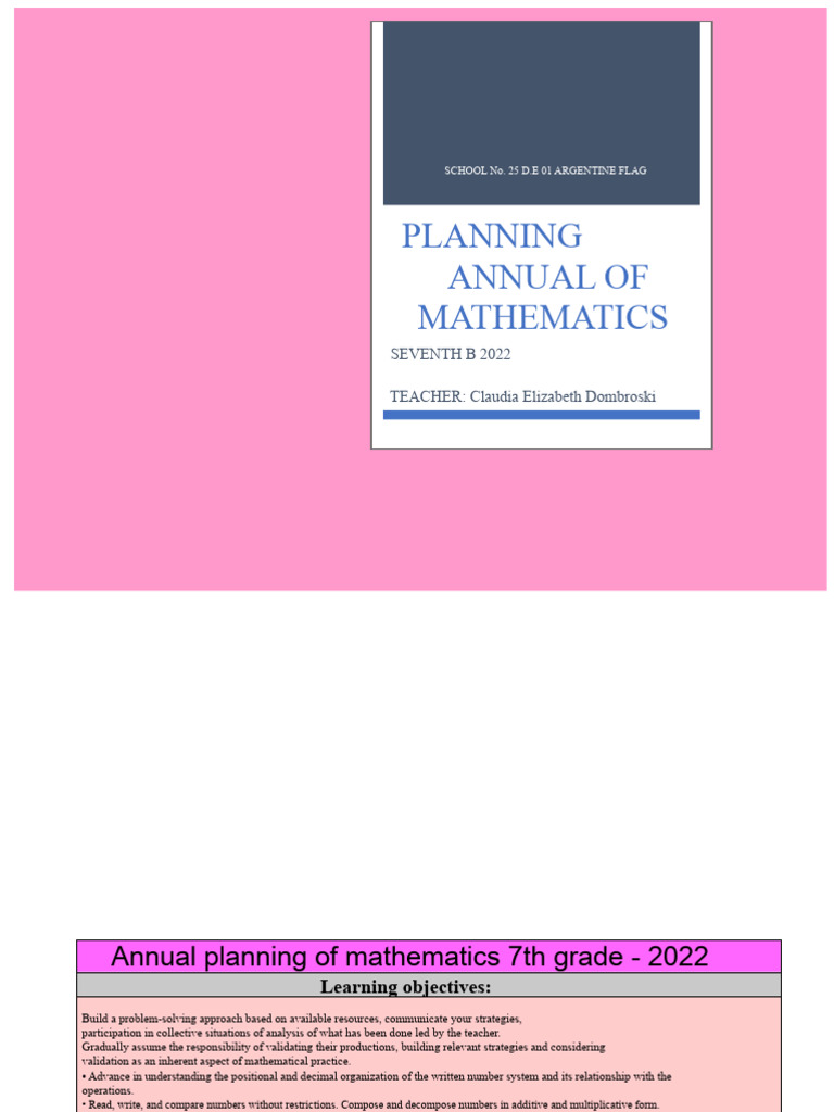 7th GRADE MATH PLANNING | PDF | Numbers | Mathematics