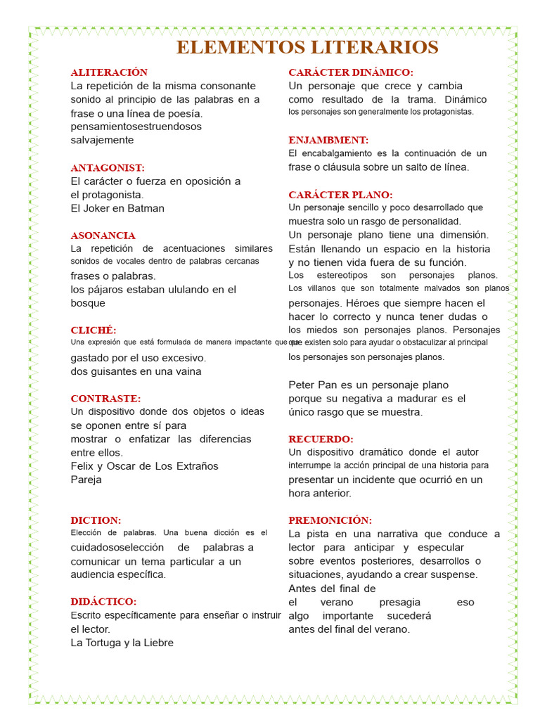 Elementos Literarios para La Literatura PDF | PDF | Humor | Poesía