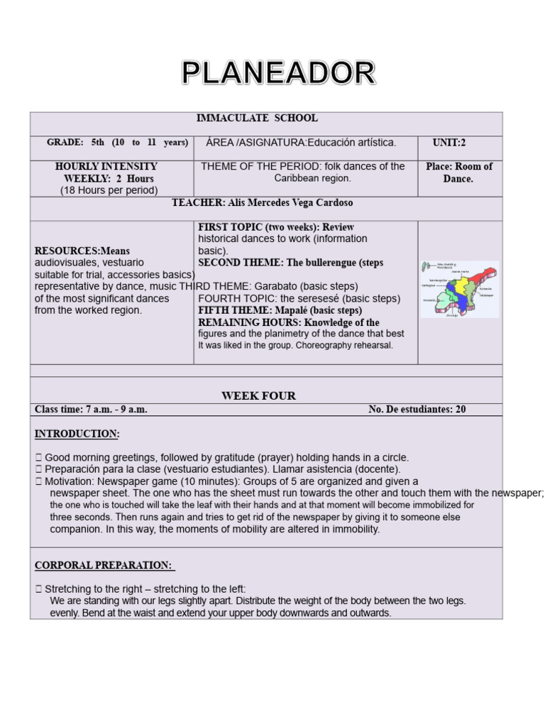 Dance Class Planner | PDF