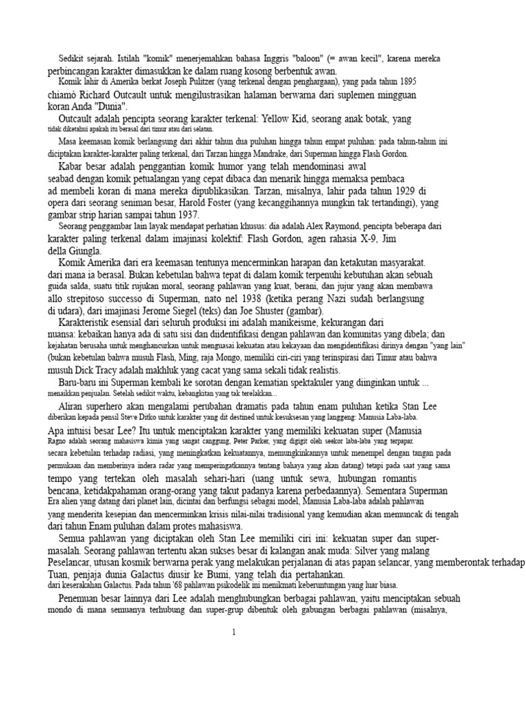 Sejarah Komik | PDF