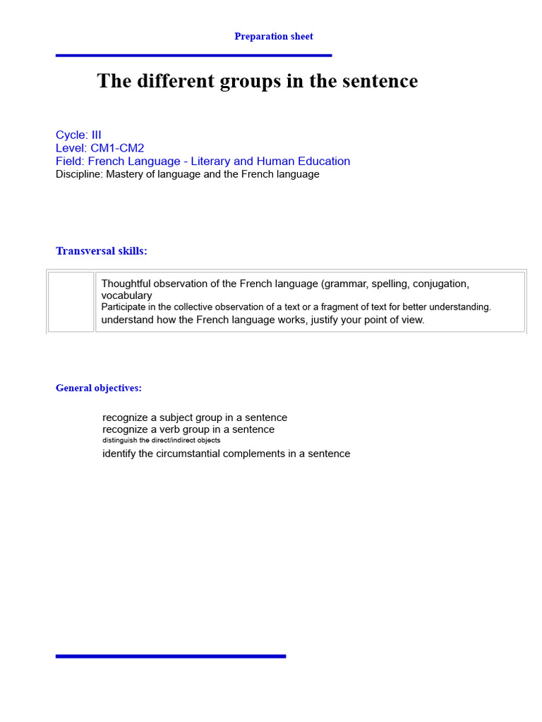 GS GV Coi Cod CC | PDF | Subject (Grammar) | Verb