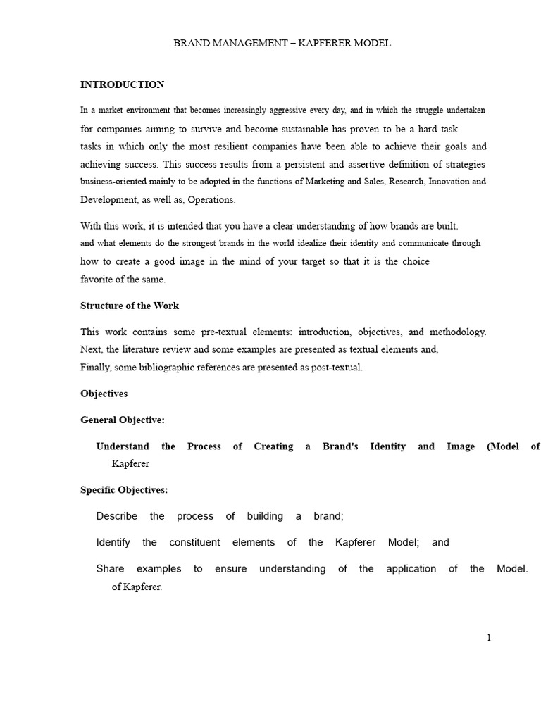 Kapferer Model | PDF | Brand | Identity (Social Science)