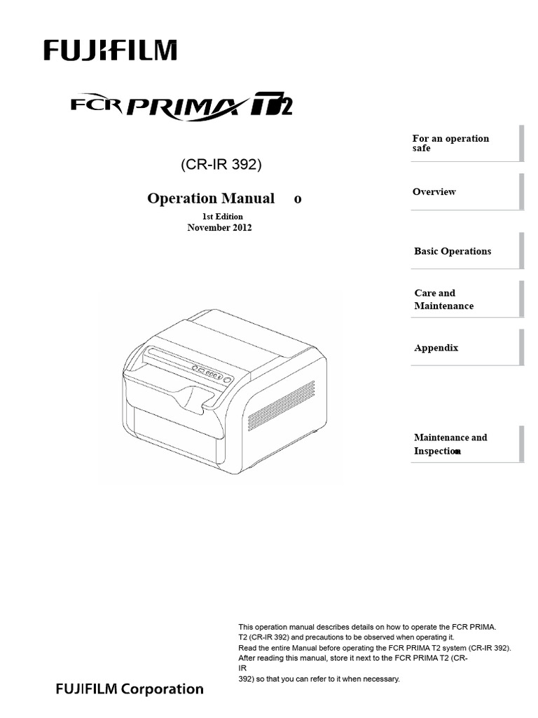 FCR PRIMA T2 Operation Manual | PDF | Electromagnetic Interference ...