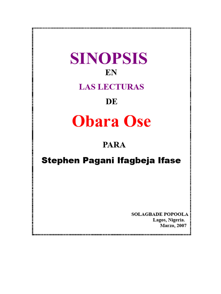 Obara Ose | PDF