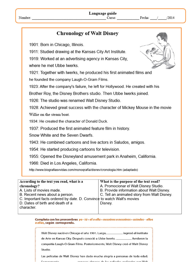 Timeline of Walt Disney | PDF | Walt Disney | Animation