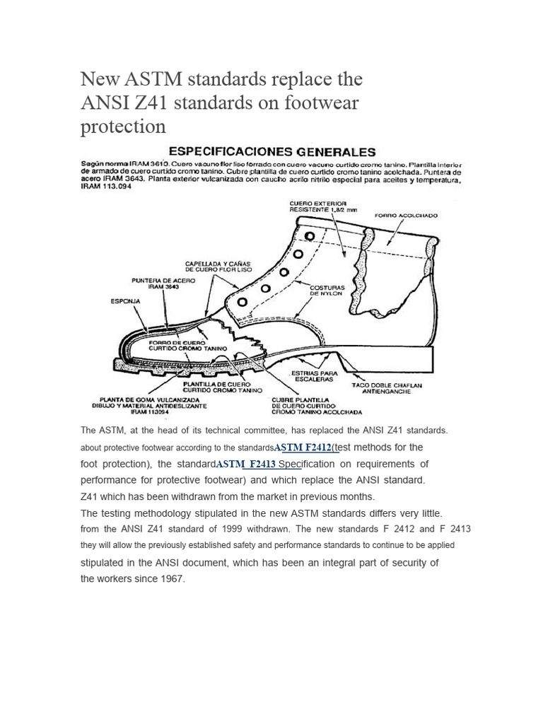 New ASTM Standards for Footwear Safety | PDF