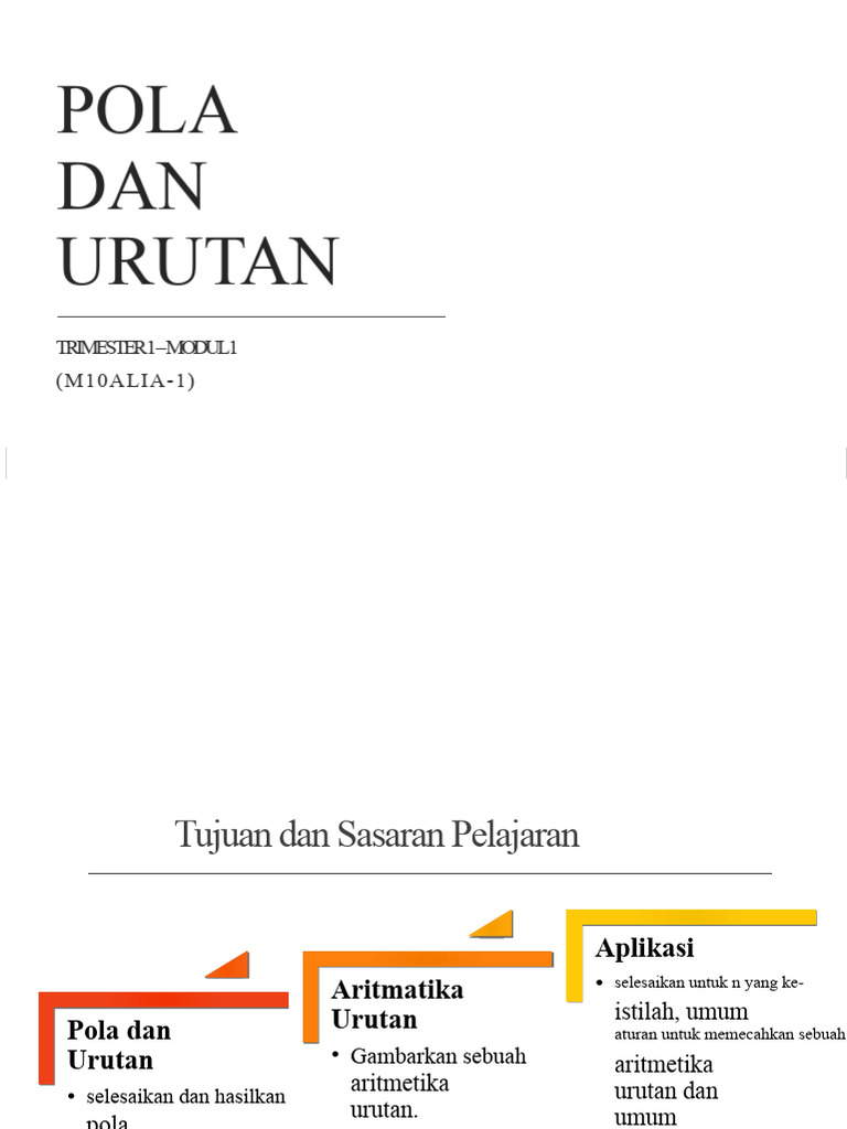 Pola dan Urutan Aritmetika Dasar | PDF