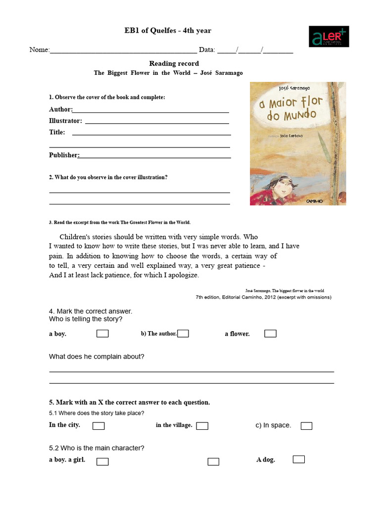 Reading Comprehension: The Greatest Flower | PDF | Linguistics ...