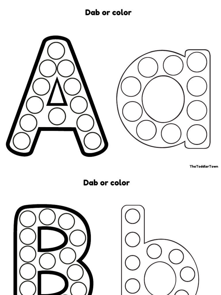 Dab or Color Activity for Kids | PDF