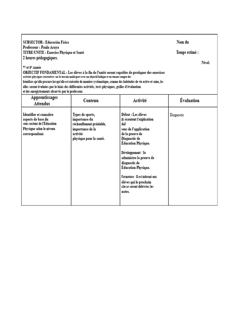 Exercice Physique et Santé en Éducation | PDF | Apprentissage | Cognition