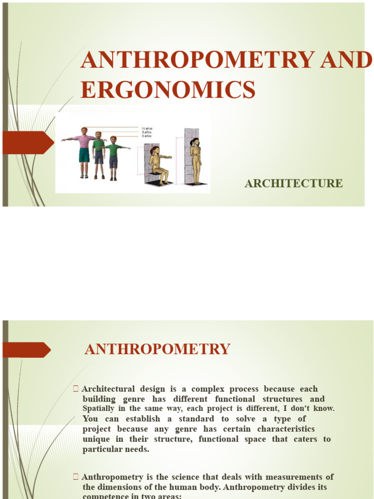 Anthropometry and Ergonomics | PDF | Anthropometry