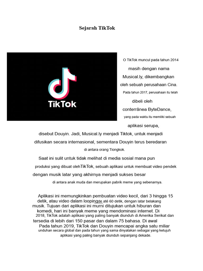 Sejarah TikTok | PDF