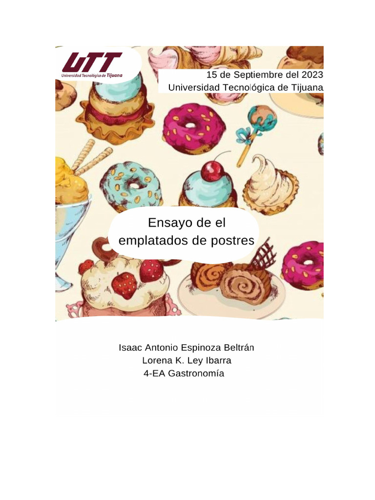 Plating of Desserts | PDF | Desserts | Taste