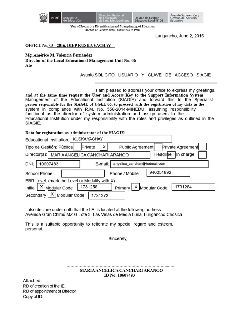 User Request Format | PDF