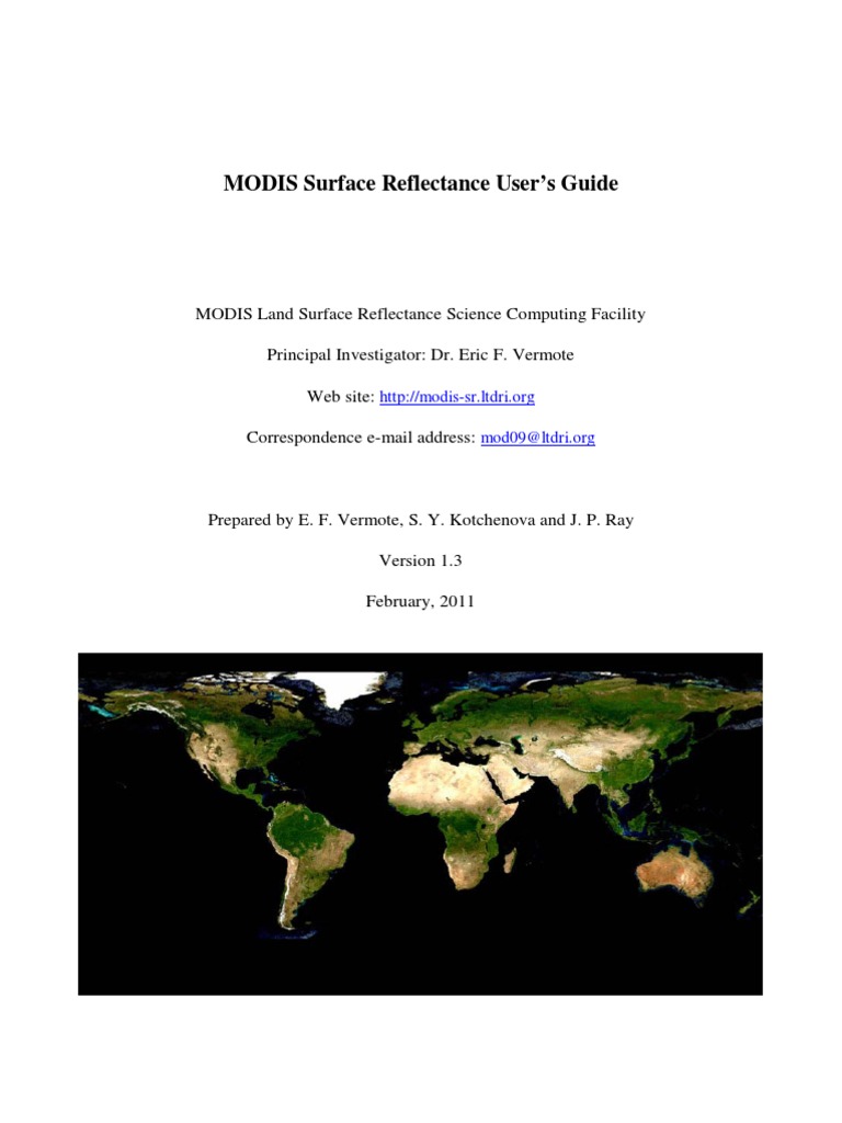 MOD09 UserGuide v1 3 | Download Free PDF | Integer (Computer Science) | Image Resolution