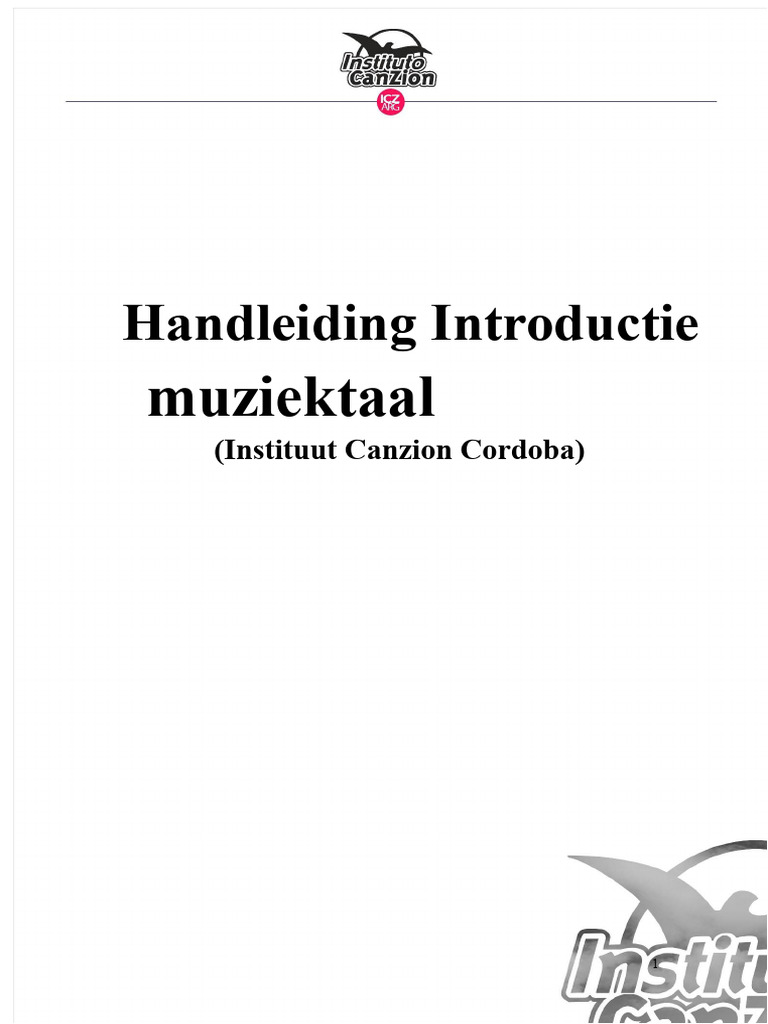 Handleiding Inleiding Tot Muziektheorie | PDF