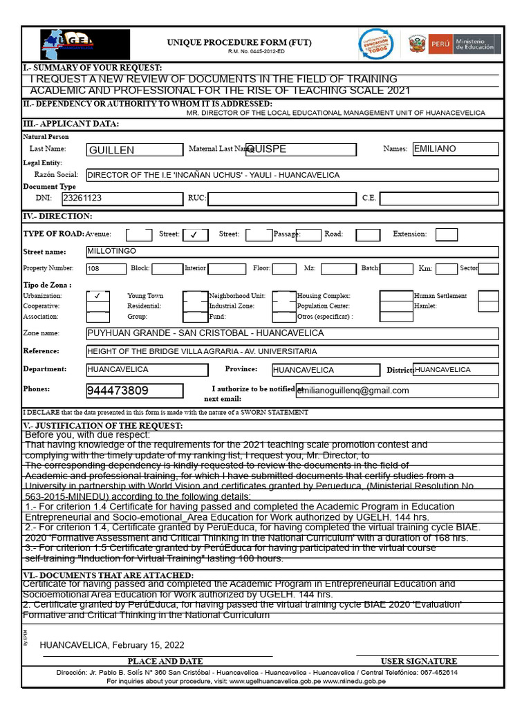 Claim Request - Promotion 2021 | PDF