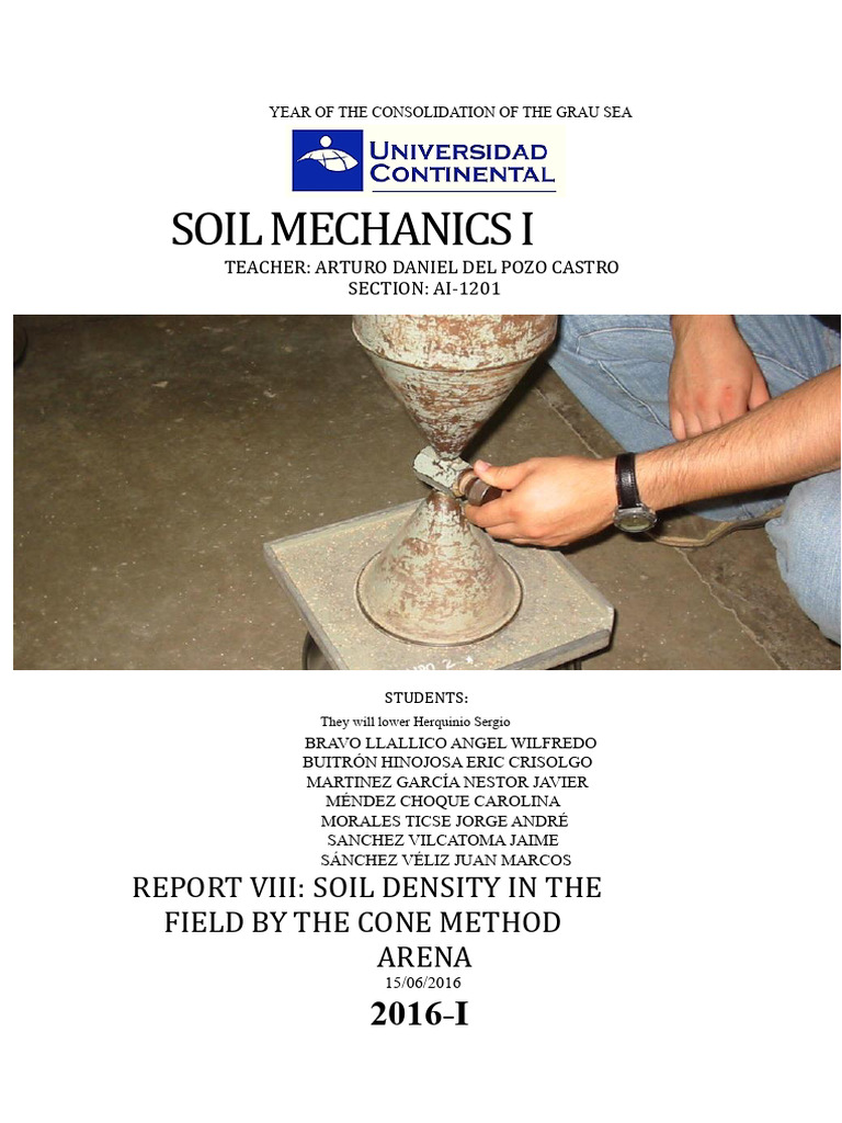 Sand Cone Report | PDF | Density | Soil