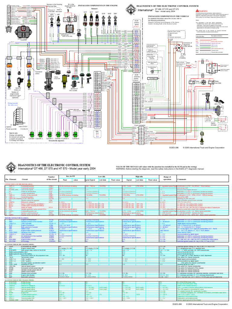Navistar 466 and 570 Electrical Diagram | PDF | Engines | Vehicle ...