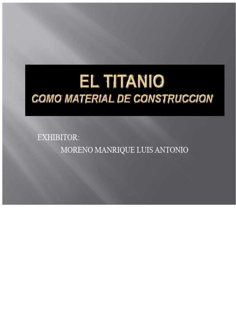 The TITANIUM | PDF | Titanium | Metals