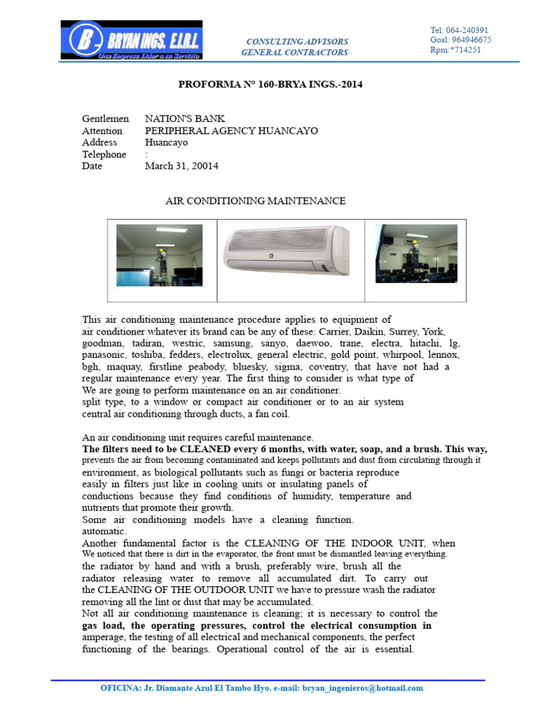 Air Conditioning Maintenance | PDF | Air Conditioning | Engineering ...