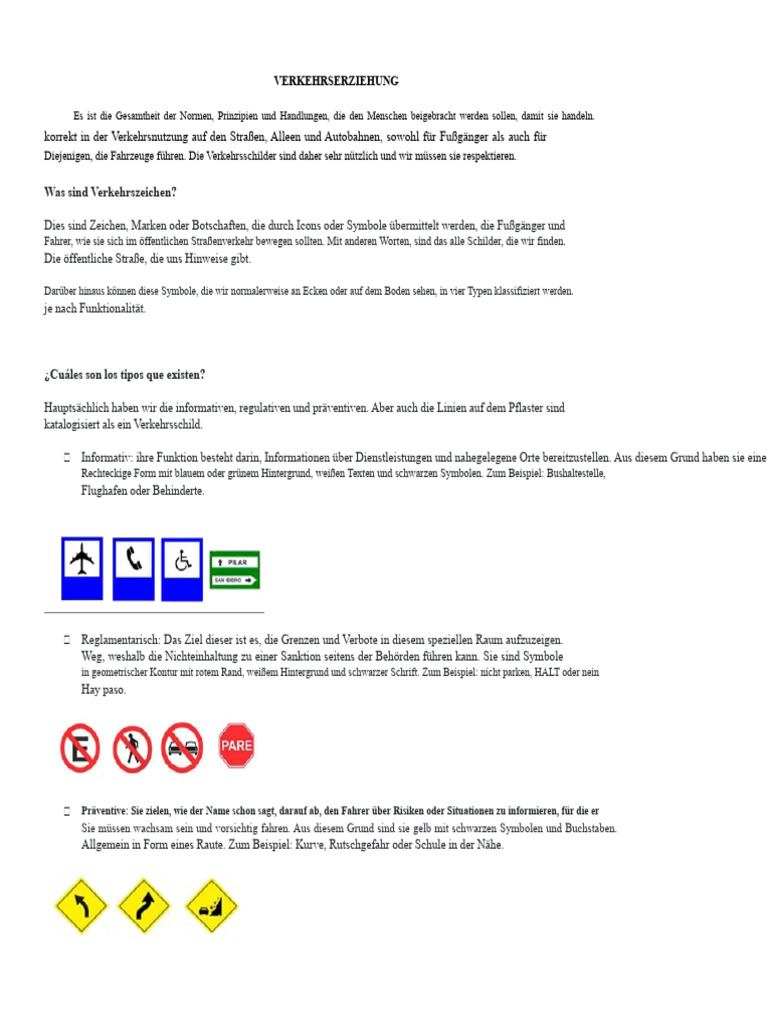 Verkehrsschilder Lernen Fr Autoprfung Pdf