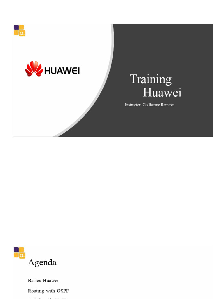 Huawei Networking Training Overview | PDF | Computer Engineering | Networks