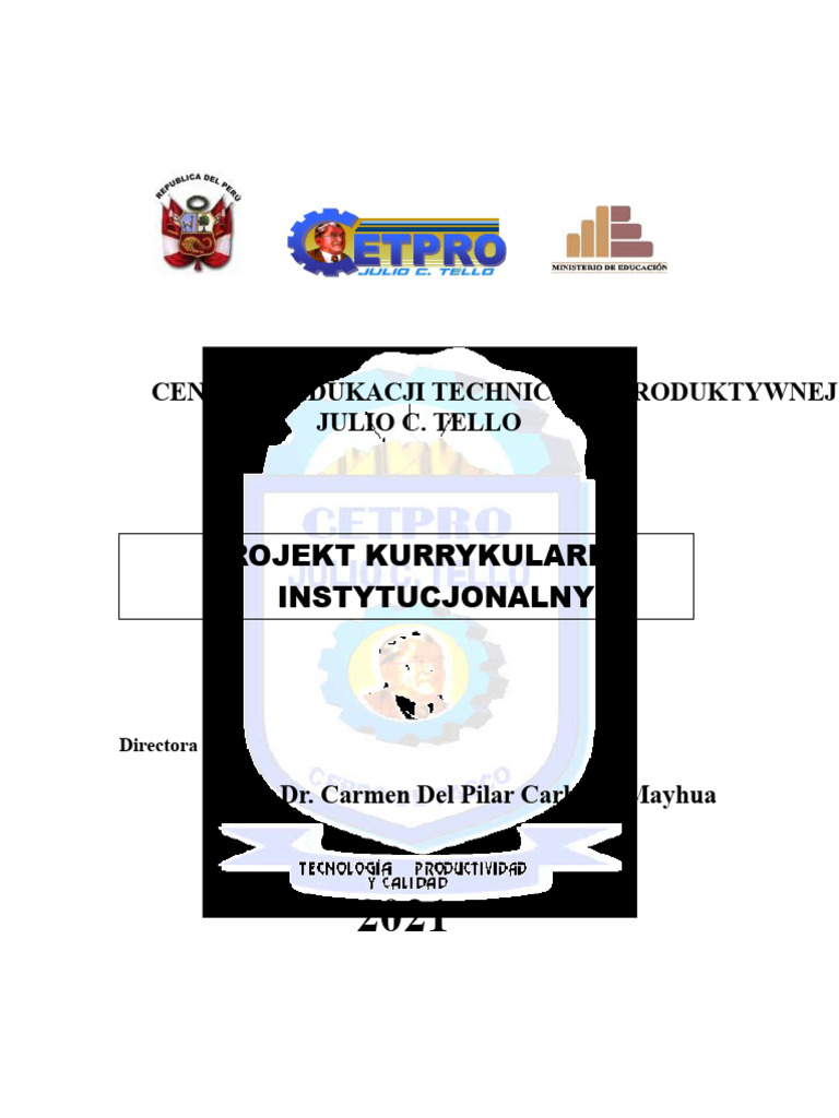 Pci Cetpro Julio C Tello 2021 | PDF
