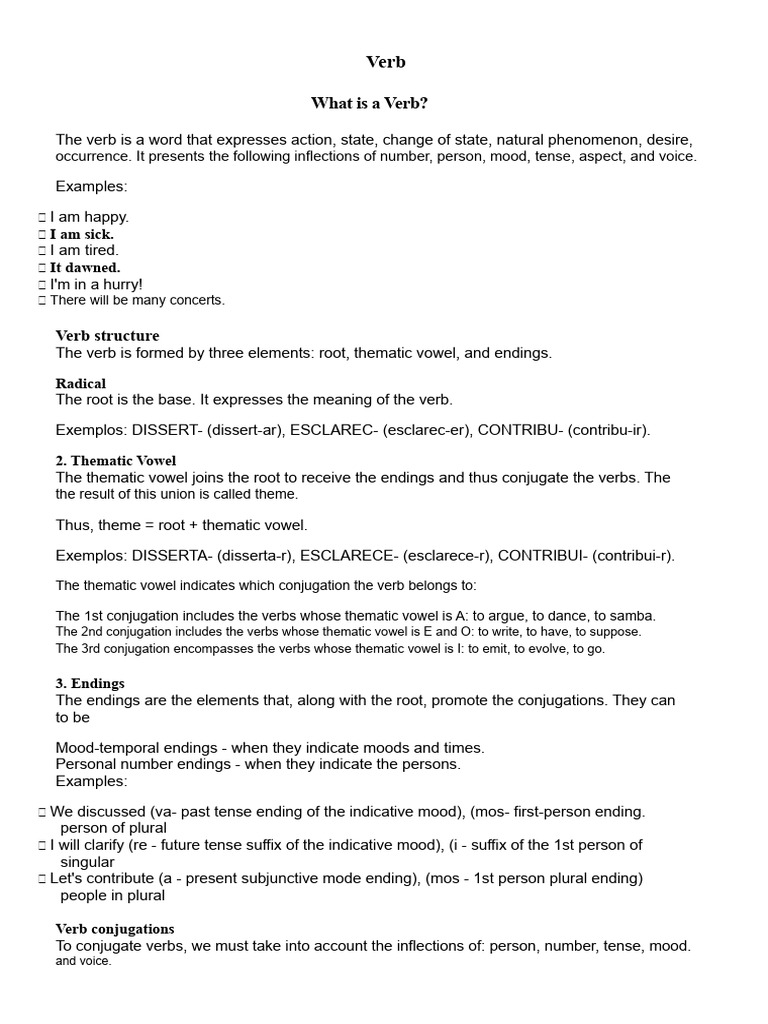 Understanding Verbs: Types and Tenses | PDF | Grammatical Tense | Verb