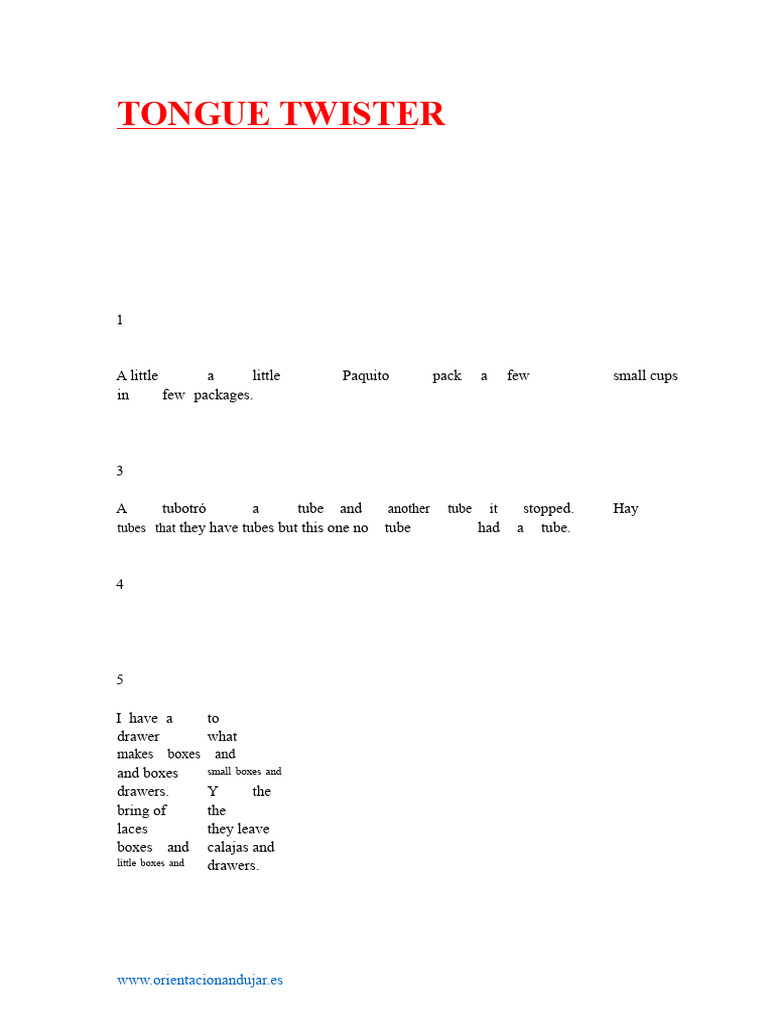 Microsoft Word - 150 TONGUE TWISTERS FOR ELEMENTARY SCHOOL AND HOW TO ...