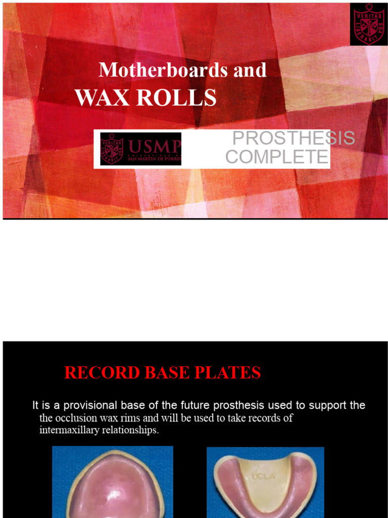 Base Plates and Wax Wheels | PDF | Dentures | Dentistry Branches