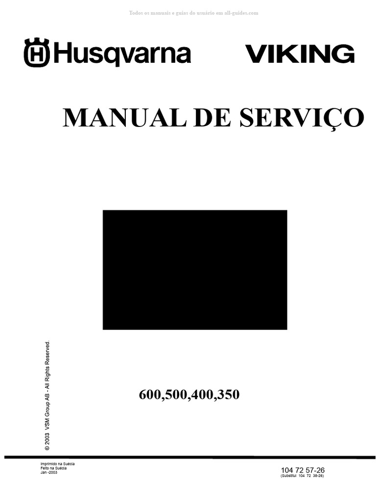 Manual de Serviço Da Máquina de Costura Husqvarna/Viking 350 | PDF ...