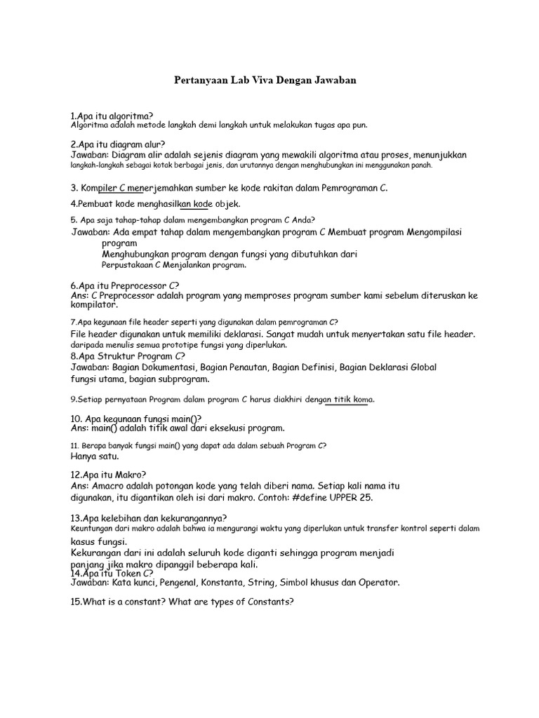 Pertanyaan Viva CP | PDF