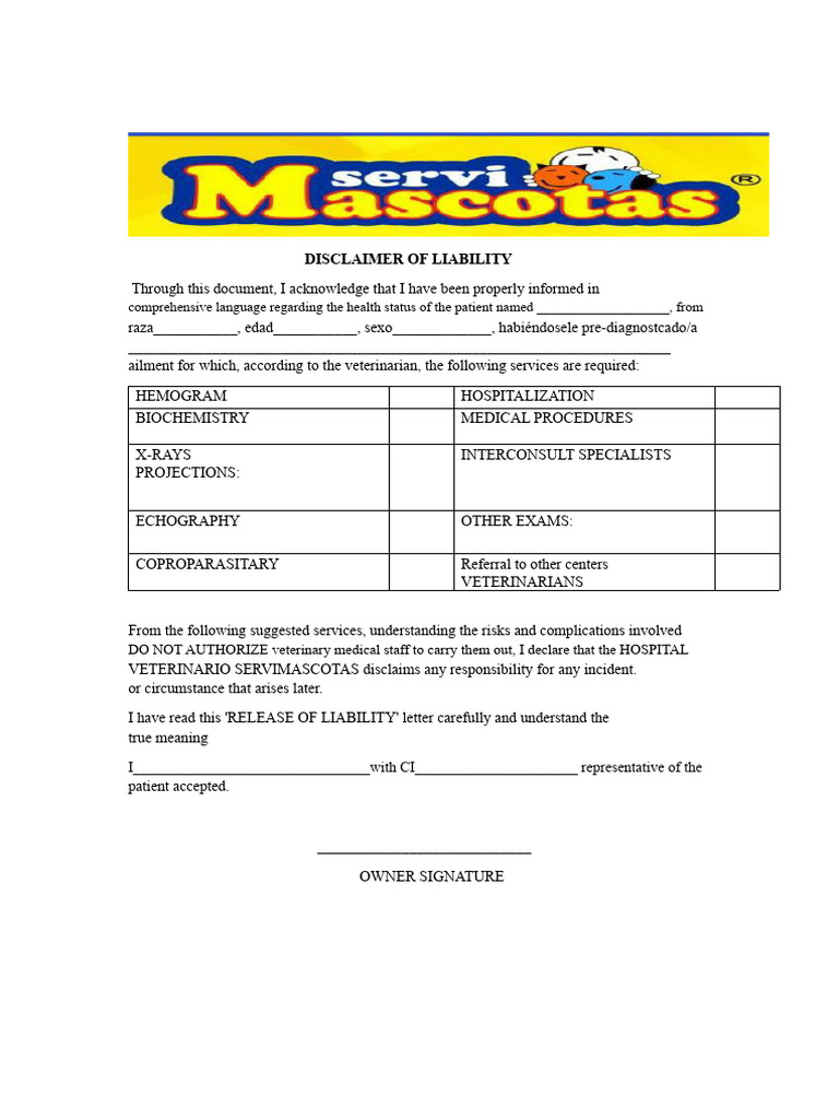 Disclaimer of Liability | PDF