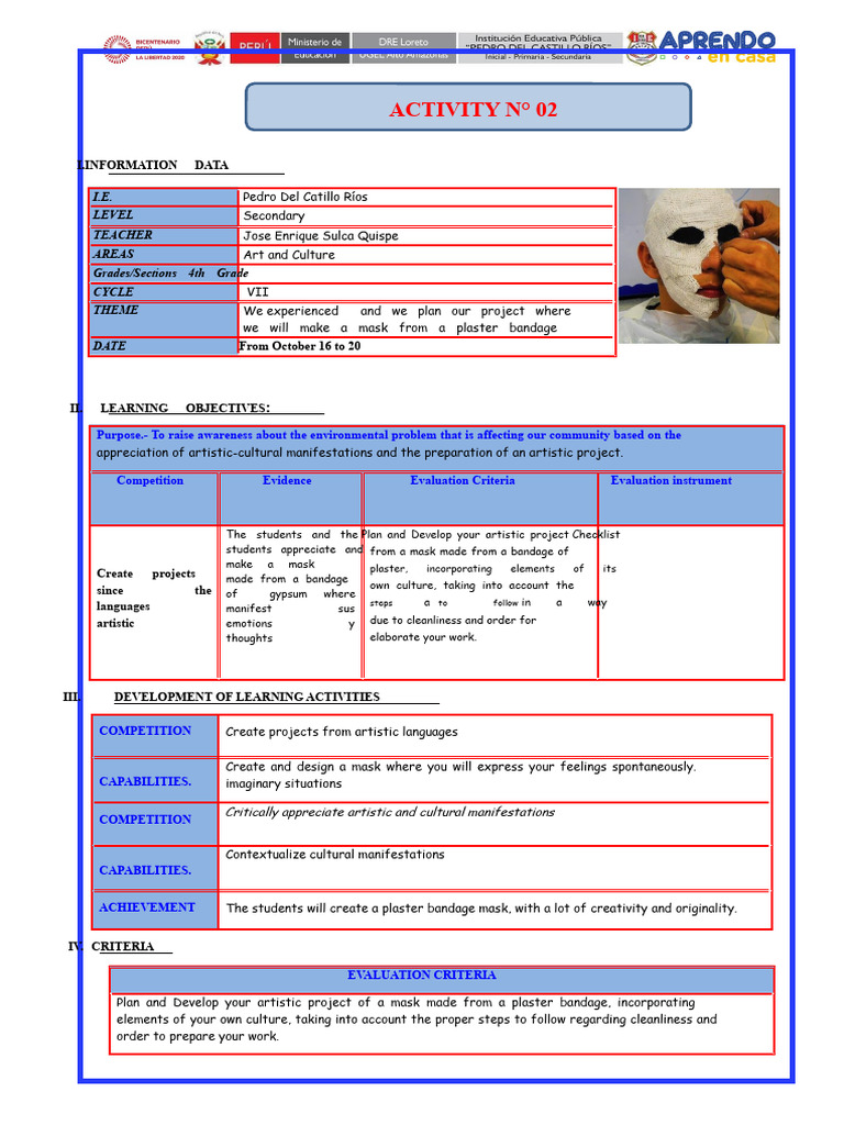 4th ACTIVITY 02 We Experiment and Plan Our Project Where We Will Create ...