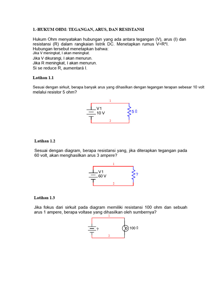 Hukum Ohm dan Analisis Rangkaian Listrik | PDF