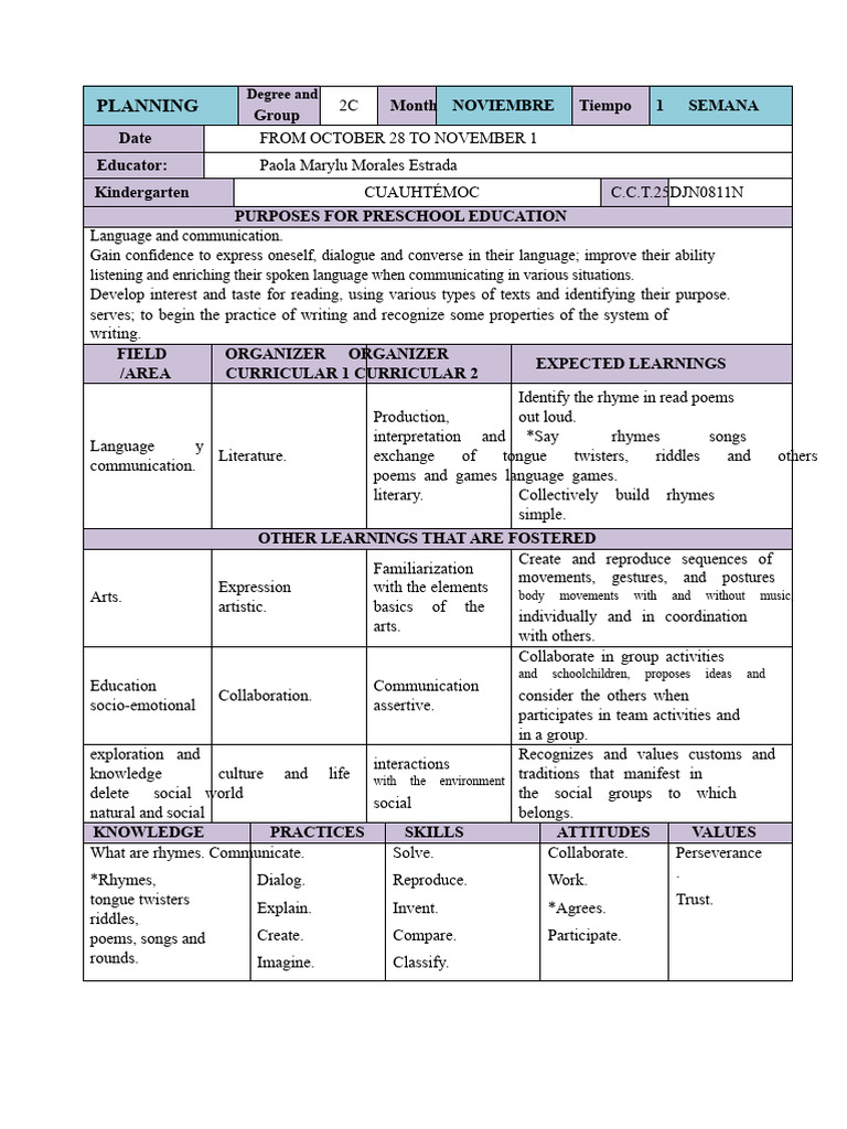 November - 01 Rhymes Here, Rhymes There (2019-2020) | PDF ...