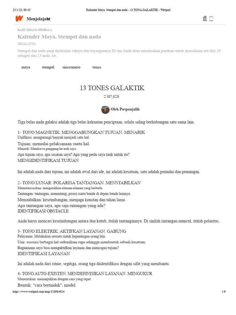 Kalender Maya. Segel Dan Nada - 13 NADA GALAKTIK - Wattpad | PDF