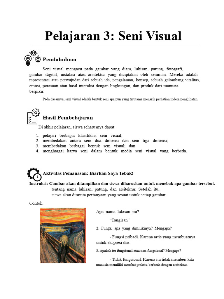 Klasifikasi dan Bentuk Seni Visual | PDF