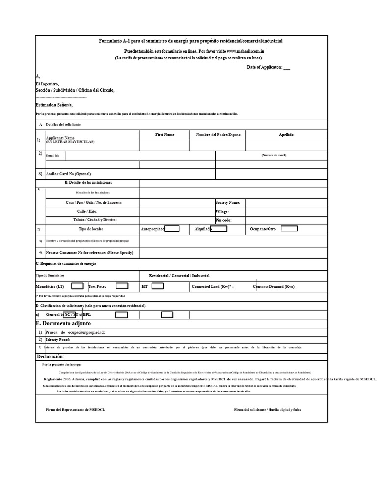 A1 FORM RCI Parte1 | PDF