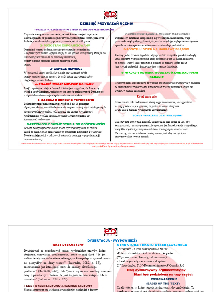 Harmonogram Nauki - CFO-BMMA | PDF