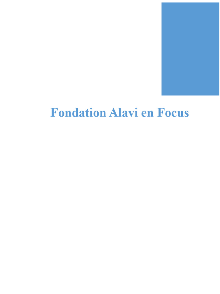 Fondation Alavi : Promotion Culturelle Islamique | PDF | Fondation (Non ...