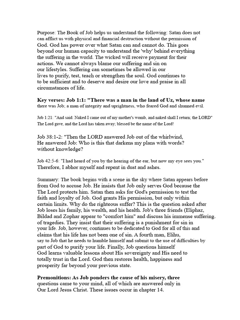 Insights from the Book of Job | PDF | Book Of Job | Jesus