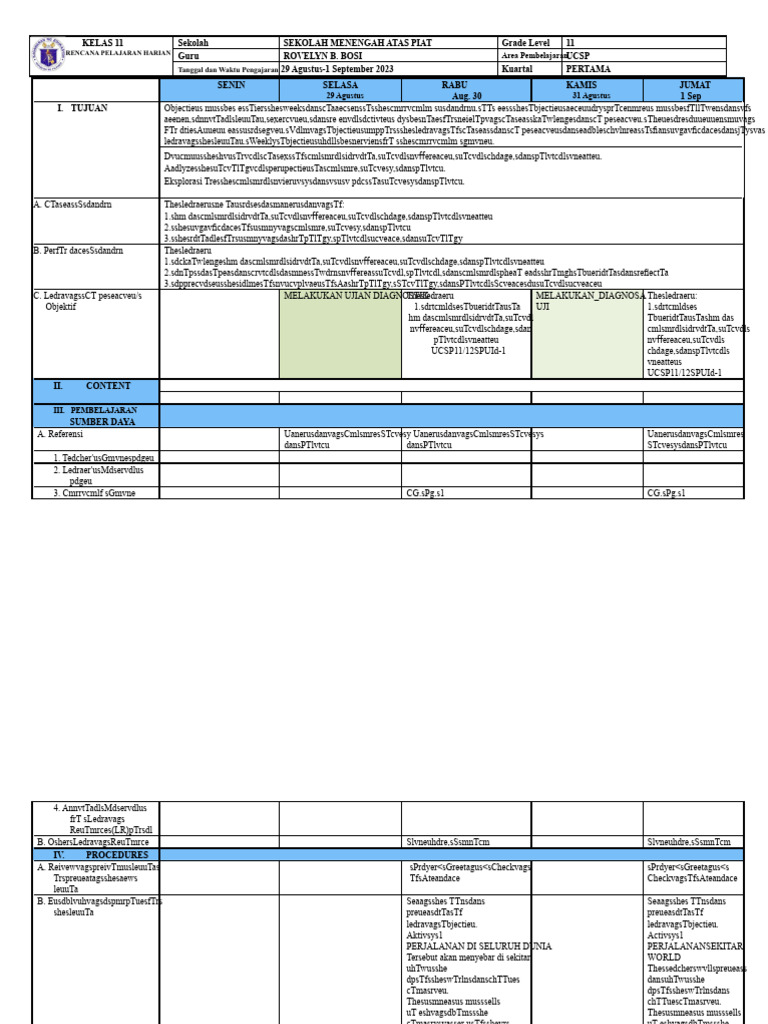 UCSP-DLL Kuartal Pertama | PDF