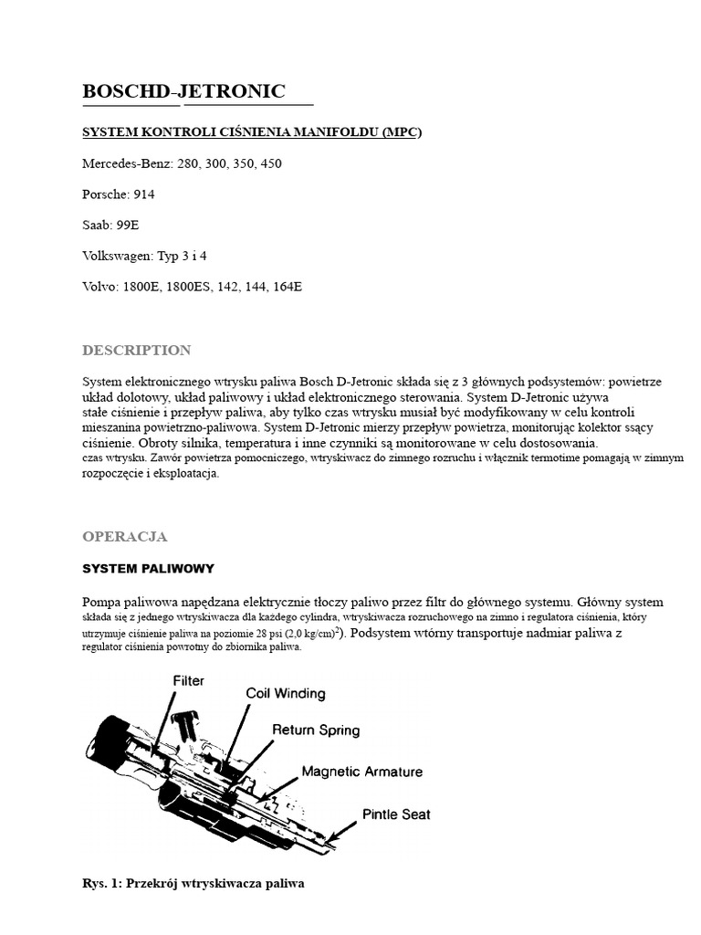 BOSCH D Jetronic | PDF