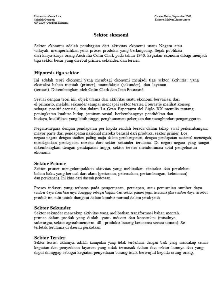 Sektor Ekonomi | PDF