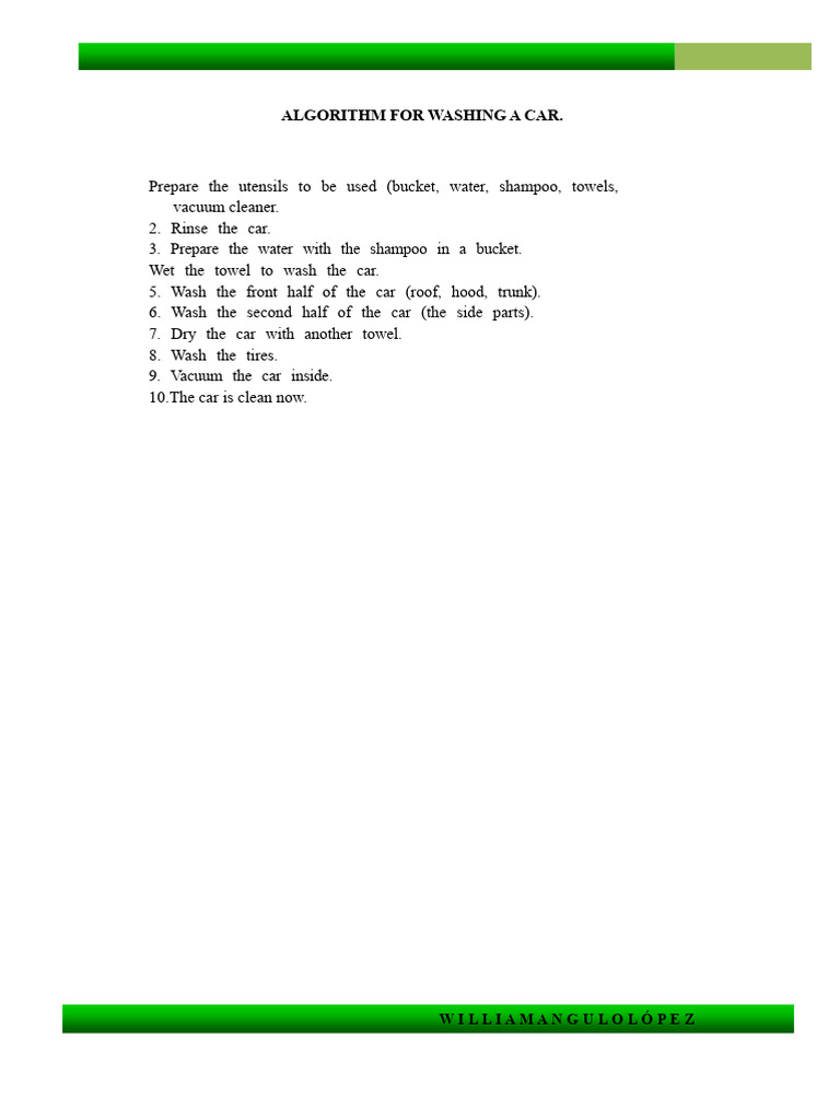 Step-by-Step Car Washing Guide | PDF